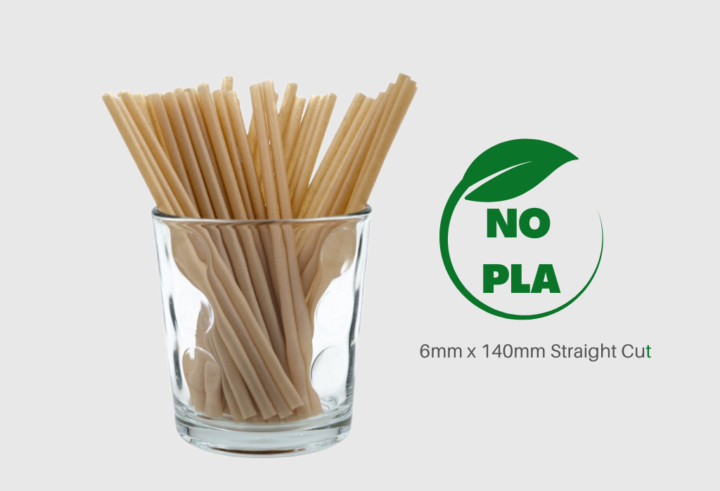 16000 x Sugarcane Straws 6*140mm Unwrap, Flat Cut - No Plastic PLA ...